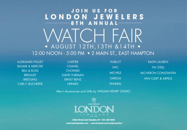 Happening Now: London Jewelers 8th Annual Watch Fair - Haute Living