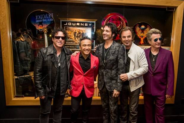 Journey Unveils a Memorabilia Case at the Hard Rock Hotel