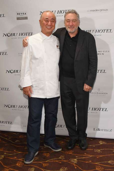 Robert De Niro and Chef Nobu Celebrate Nobu Hotel Miami