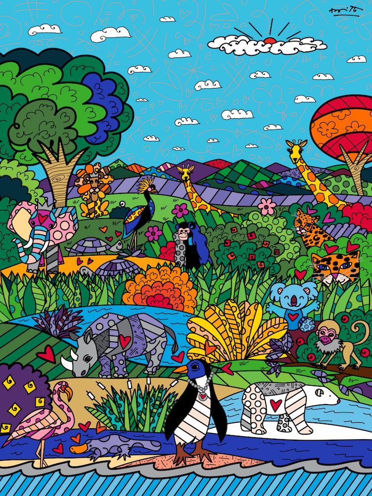 Romero Britto Unveils New Artwork For The San Diego Zoo