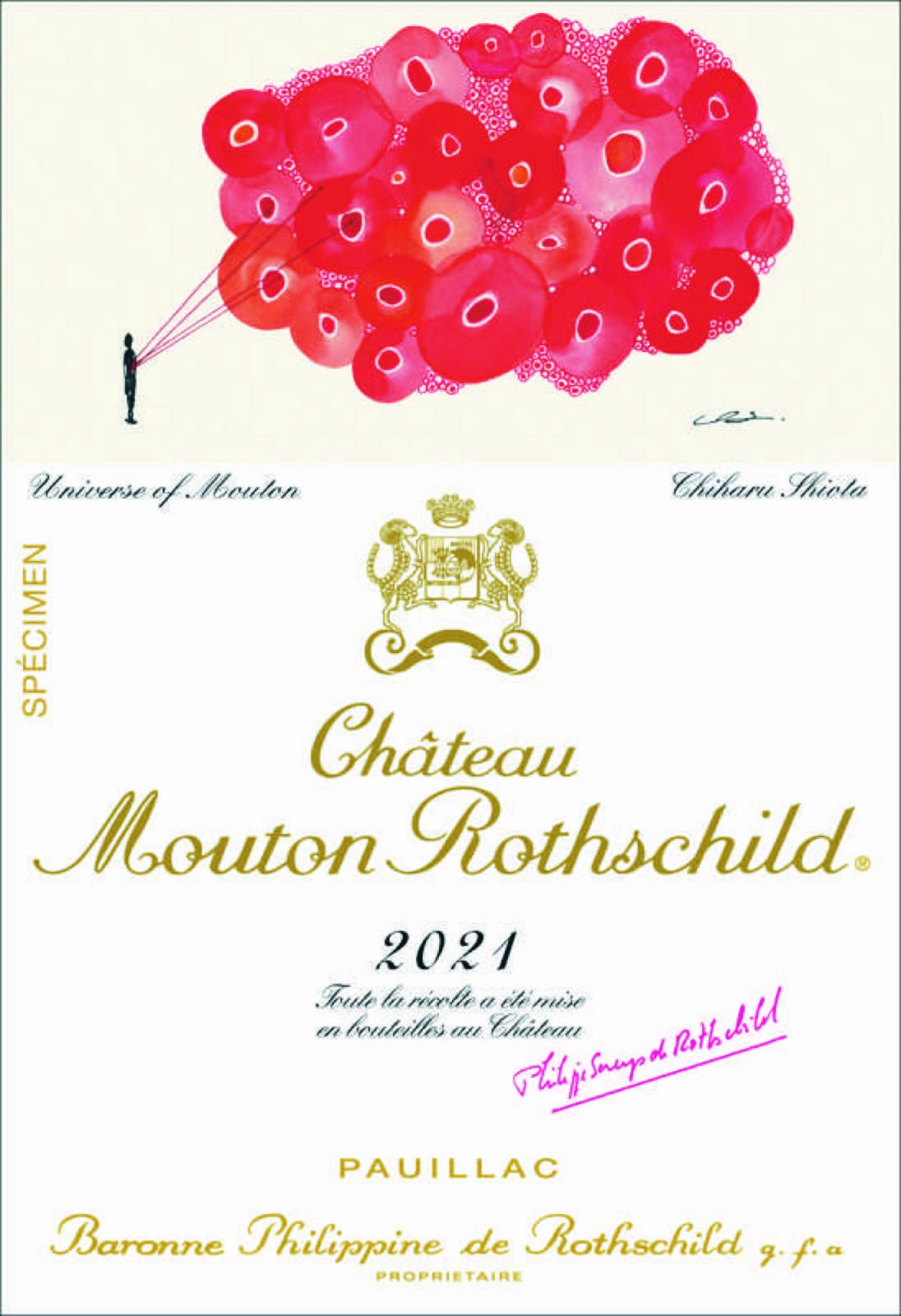 Chiharu Shiota Creates The Chateau Mouton Rothschild 2021 Label